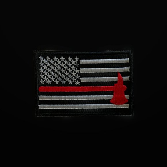 Bon of a Stitch | Accessories | Patchemblem Muted Flag Thin Red Axe ...